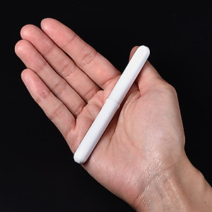 MECCANIXITY Magnetic Stirrer Mixer Stir Bar Rod 100mm(4") x10mm with Ring Shape Coating Magnet White for Laboratory 2Pcs