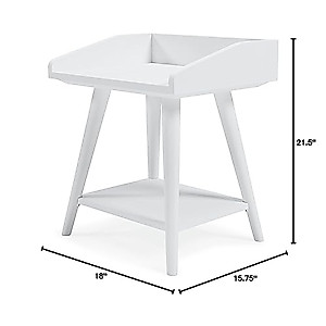 Signature Design by Ashley Blariden Modern Accent or End Table, White