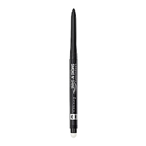 Rimmel London Exaggerate Smoke n' Shine Eye Definer Eyeliner, Long-Wearing, Gel Formula, Flake-Free, 001, Little Black Smokey, 0.01oz
