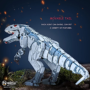 Nifeliz Indominus rex Dinosaur Building Blocks Kit - Construction Set to Build, Assembly Toy for Teens and Adults, A Cool Birthday or Anytime Gift for Kids Who Enjoy Dinosaur World (2108Pcs)