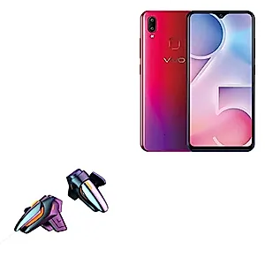 BoxWave Gaming Gear Compatible with vivo Y95 (Gaming Gear by BoxWave) - Touchscreen QuickTrigger, Trigger Buttons Quick Gaming Mobile FPS for vivo Y95 - Jet Black