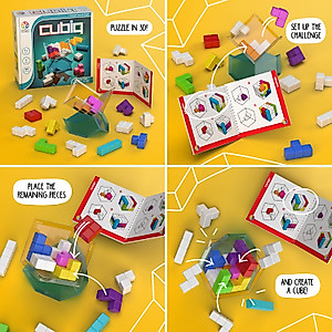 SmartGames Cubiq 3D Cube Building Game for 1 or 2 Players Ages 7 - Adult