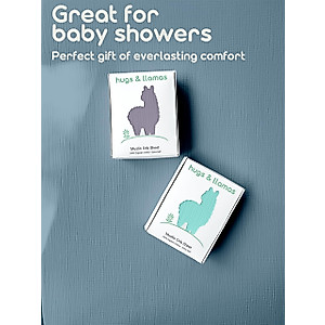 hugs & llamas | 100% Organic Cotton Muslin Fitted Crib Sheet | Premium Baby Crib Sheets for Boys & Girls Crib Fitted Sheet | Organic Crib Sheets Girl & Boy Crib Sheets Neutral | Crib Mattress Sheet