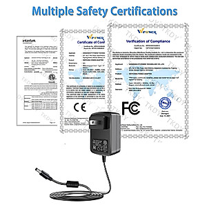 TKDY 24V DC Power Supply Cord, 100-240V AC to DC 24 Volt 1.5A 1A 0.5A 24Vdc Power Adapter, for DC24V LED Strip Lights Diffuser Humidifier and More (Not 24V Battery Charger).