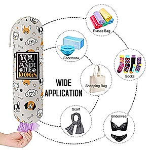 Funny You Me & The Dogs, Grocery Bags Holder Organizer For Shopping Bags, Wall Mount Plastic Bags Storage Container Dispensers, Gift For The Preferred Family And Friends