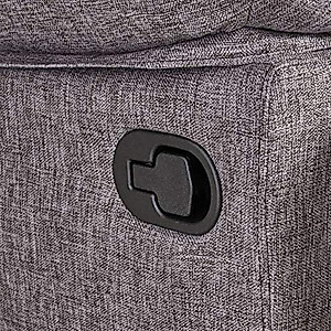 Christopher Knight Home Annabelle Glider Recliner, Charcoal Tweed, Black