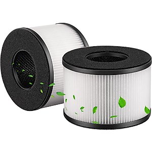 MESTICA 2-Pack Replacement Filters Fit for BS-03 Air Purifier ，3 in 1 H13 True HEPA Replacement Filter Compatible with Partu Air Purifier Replacement Filter