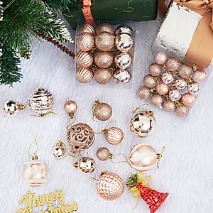 100PCS Shatterproof Christmas Tree Ball Ornaments, Assorted Baubles Set with Glitter - For Holiday Decor