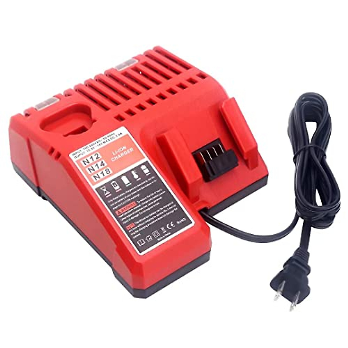 Yongcell M18 & M12 Lithium Ion Battery Charger Compatible with Milwaukee 12V-18V Li-ion Battery 48-11-2420 48-11-2440 48-11-1820 48-11-1840 48-11-1850 48-11-2401 48-11-1890 Yongcell M18 & M12 Lithium Ion Battery Charger Compatible with Milwaukee 12V-18V L
