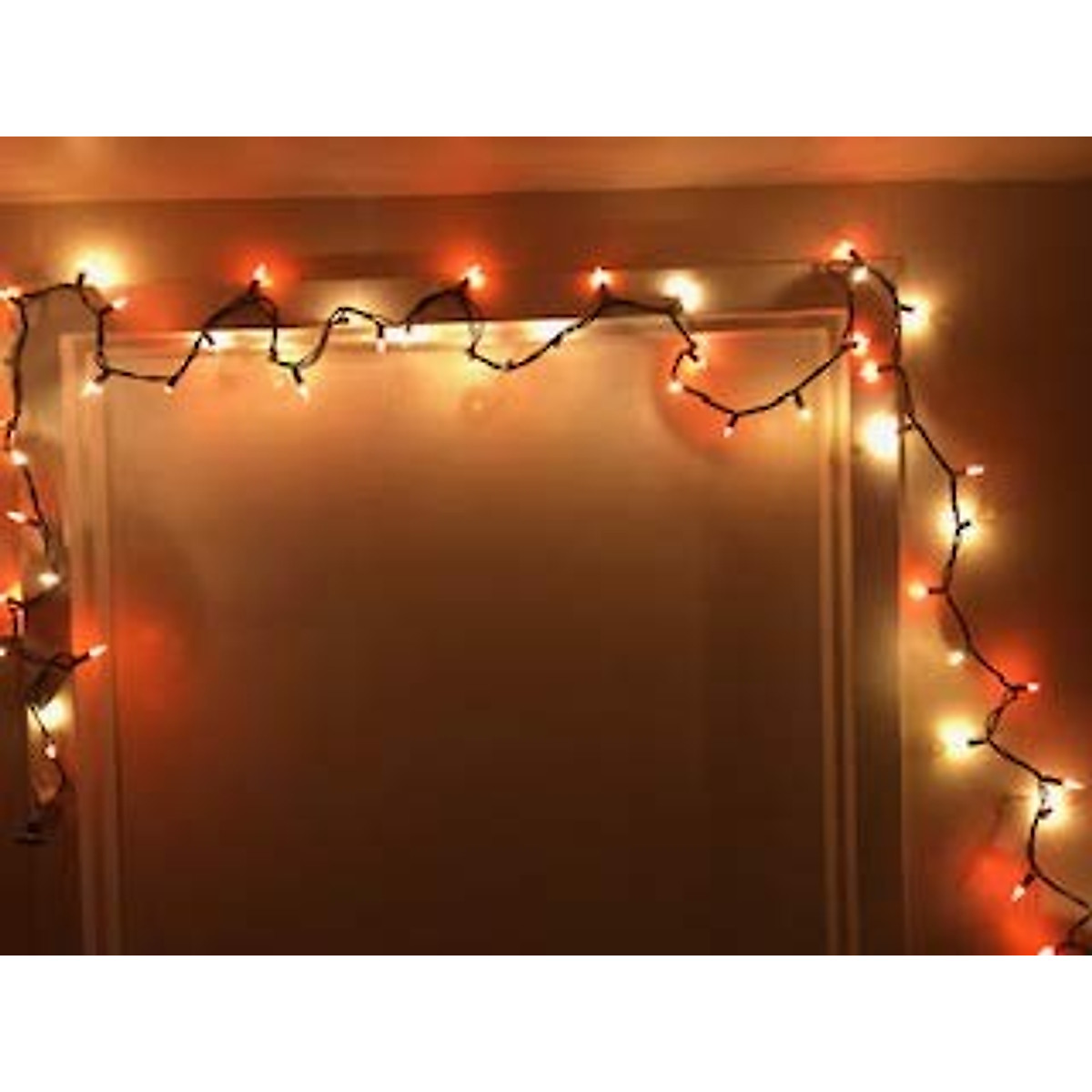 Harvest LED Fairy Lights Fall Mini Lights Amber Orange Golden Yellow Autumn Decor Fairy String Lights Indoor/Outdoor Halloween Parties Garden Patio Thanksgiving Fall Weddings 50 Lights 12 ft (1 Set)