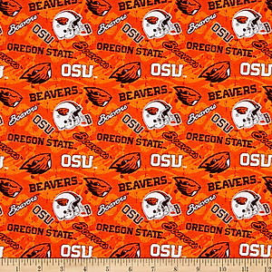 Sykel Enterprises NCAA- Oregon State 1178 Tone on Tone Orange/Black/white, Fabric by the Yard