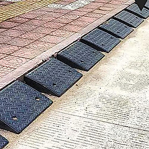 Rubber Curb Ramp, Heavy-DutyCapacity Threshold Ramps, Duty Door Step Ramp For Wheelchairs, Mobility Scooters And Power Chairs, Driveway Curb Ramp With Slip-Resistant ( Size : 50*100*19cm(19.6*39.3*7.4