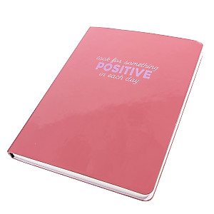 Graphique Vegan Leather Spiral Journal, Positivity – 6” x 8", 192 Lined Pages – Perfect for Taking Notes, Lists and More