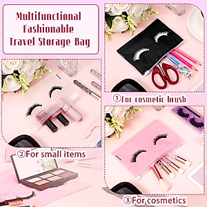 60 Pcs Lash Shampoo Brushes Set, Nose Pore Deep Cleaning Brush Makeup Lash Aftercare Bags Eyelash Brushes for Cleansing Zipper Cosmetic Eyelash Bags Eyelash Extension Brush for Women(Glitter Style)