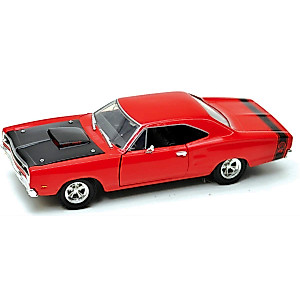 Motormax 1969 Dodge Coronet Super Bee Red 1/24 Diecast Model Car