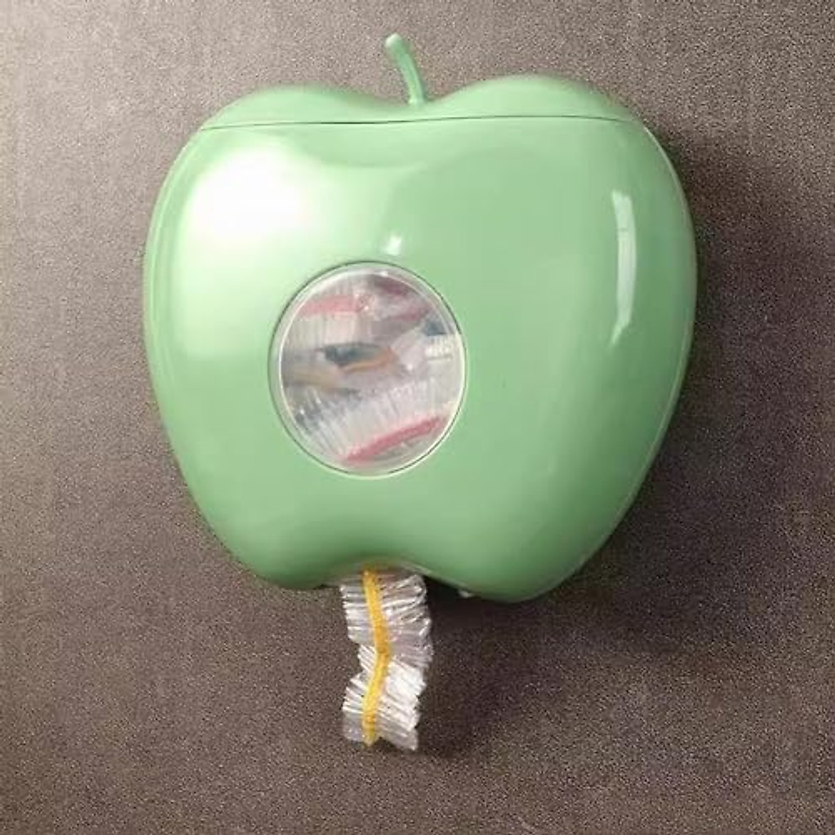 Plastic Wrap Storage Box,2024 Thickened Cling Film Sleeve Storage Box With 100pc Plastic Wrap,Apple Shaped Wall-Mounted Plastic Food Wrap Bag Storage Dispenser,Storage Organizer for Fresh Keeping Bag