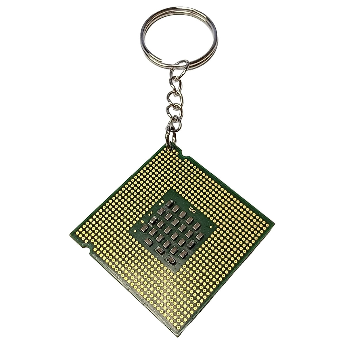TekJuic The Ultimate Geek Accessory - Recycled CPU Processor Keychain Made from Reclaimed Computer Parts