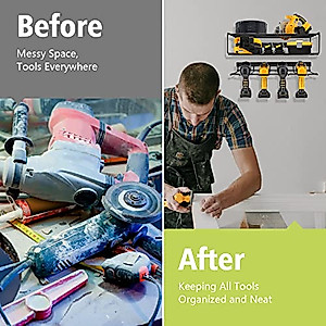 ITurnGlow Garage Power Tool Organizer and Storage, Drill Holder Wall Mount Storage Racks Tool Holder for Cordless Drill, Heavy Duty Floating Tool Shelf ,Perfect for Father's Day Gifts（3 Pack ）