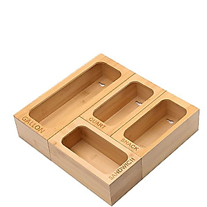 Ziplock Bag Storage Organizer, Plastic Bag Containers, Kitchen Drawer Organizer, One Size