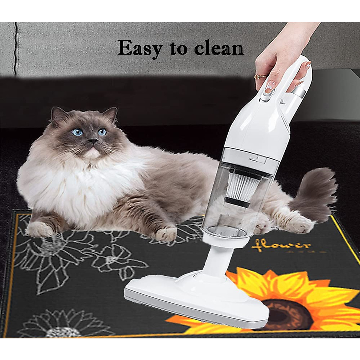 Sunflower Kitchen Mat, 2 Pieces Soft Sunflower Kitchen Rugs Washable Kitchen Floor Mats Kitchen Decor Rugs for in Front of Sink, Hallway, Laundry Room(47.4"x15.7"+23.6"x15.7") - 0.2" Thick Polyester