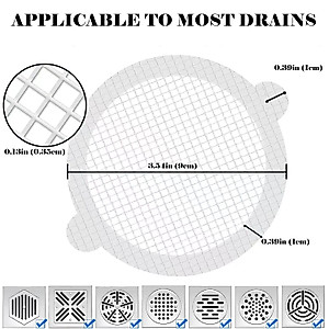 MYLFBT 36 PCS Circular Disposable Shower Drain Hair Catcher Mesh Stickers,Shower Drain Covers for Bathroom and Kitchen Sink Strainers,Suitable for Pet Hair Collection,Bathroom Essentials