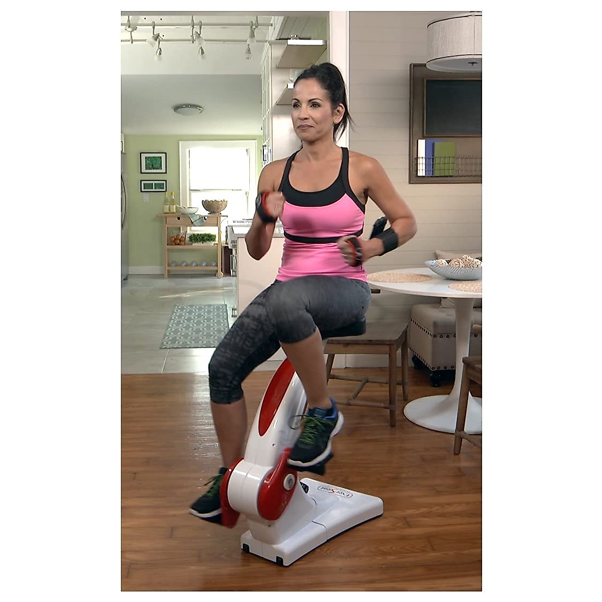ExerSeat - Compact Hands Free Stationary Exercise Bike is Easy and Fun to Use.