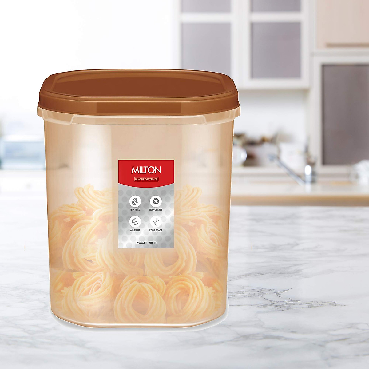 Milton Quadra 22 Storage Container, 22 Litre, Brown