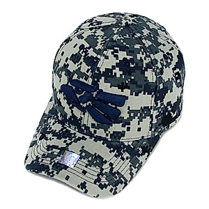 Mexican Mexico Hat Hecho En Mexico Eagle Aguila Snapback Flat Bill Baseball Cap (Navy Digital Camo)