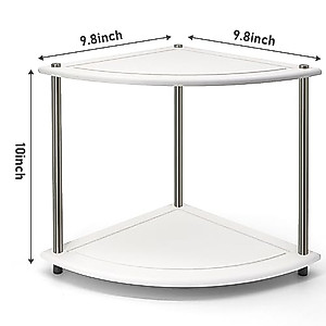 2 Tier Water Absorbing Stone Tray for Sink, Diatomaceous Earth Fast Drying Stone Sink Caddy Tray for Bathroom Kitchen -White