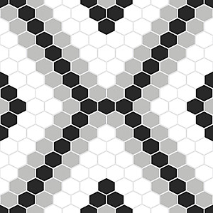 FloorPops FP2950 Leyton Peel & Stick Floor Tiles, Black