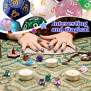 5 Sets Astrological Dice Constellation Dice 12-Sided Astrology Dice Astrology Tarot Constellation Divination Dice for Constellation Divination Tarot Cards Accessory Acrylic Pearl Astrological Dice