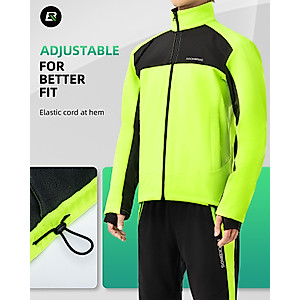 ROCKBROS Cycling Jackets for Men Winter Bike Jackets Thermal Windproof Jacket Cold Weather Cycling Hiking
