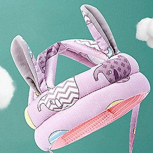 LoveinDIY 16~18inch Baby Safety Helmet, Infant Head Protector Headguard Adjustable Safety Protective Cap for 6 to 48 Months Toddlers Learn to Walk - Purple