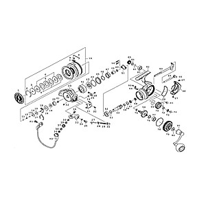 Daiwa Genuine Parts 22 Caldia SW 4000D-CXH Handle Part Number: 81 Part Code: 1H2C46