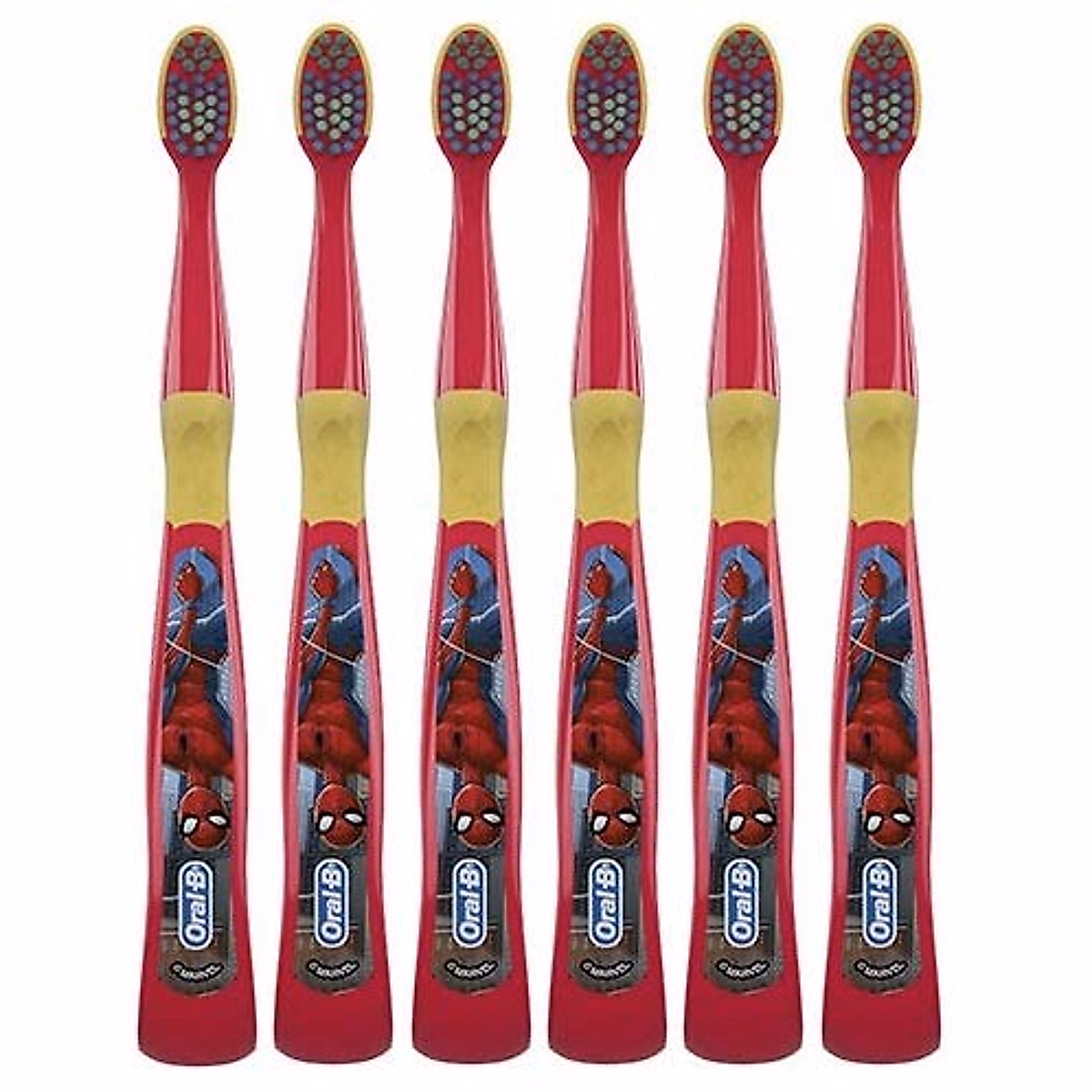Oral-B Kids Spider Man Toothbrush for Little Children Ages 3+ Years Old, Extra Soft, Pack of 6