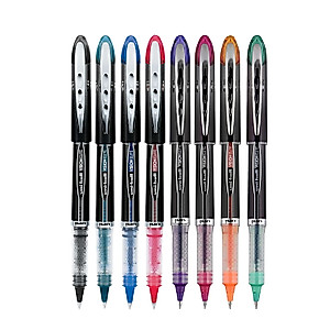 uni-ball 58092Pp Vision Elite Stick Roller Ball Pen Assorted Ink Micro 8/Pack