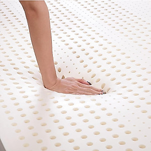 ARyako Latex Mattress Super Soft 100% Natural Simple Design Relaxing Bedroom Latex Mattress with Topper,Relieving Mattress Topper for Back Pain,4in,90x200cm(35x79in)