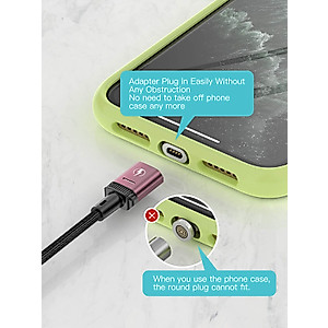 Magnetic USB Charging Cable, KUULAA 3A Magnetic USB Cable Support QC 3.0 Fast Charging & Data Transfer, Magnet Phone Charger Nylon Braided Cord for Most Smart Devices (3.3FT, Red)…