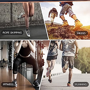 INDEEMAX Copper Ankle Brace for Women Men, Left and Right Foot Compression Support Sleeve Ankle Wrap Socks for Plantar Fasciitis, Sprained, Football, Running