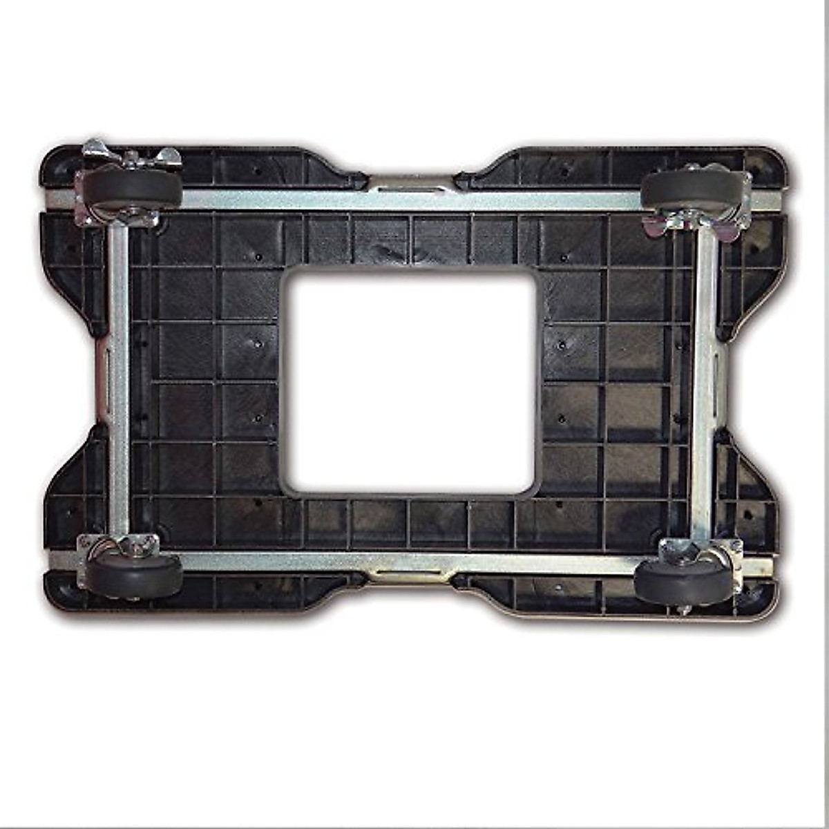 SNAP-LOC 1500 LB Black OPS Dolly (USA!) with Steel Frame, 4 inch Casters and Optional E-Strap Attachment