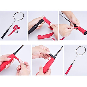 Abovehill Tennis Racket Grip Tape Matte Surface Non-slip for Tennis Racket Badminton Racket Baseball Bat Bicycle Grip Fishing Rod Grip 7-Pack