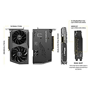ZOTAC GAMING GeForce RTX 3070 Twin Edge OC 8GB GDDR6 256-bit 14 Gbps PCIE 4.0 Gaming Graphics Card, IceStorm 2.0 Advanced Cooling, White LED Logo Lighting, ZT-A30700H-10P