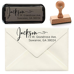 Custom Return Address Stamp | Self Inking Return Address Stamps | Personalized Address Stamp Pickled Stamps (Design 3)
