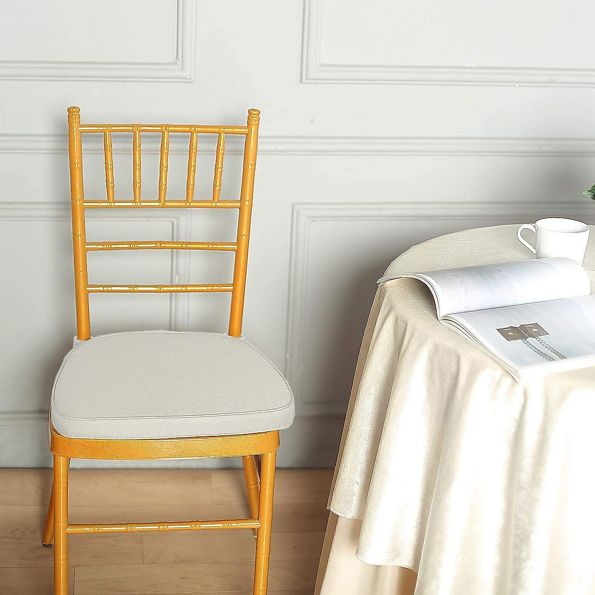 BalsaCircle White Cushion for Chiavari Chairs - Wedding Party Event Furniture Reception Dinner Catering Ceremony Decorations