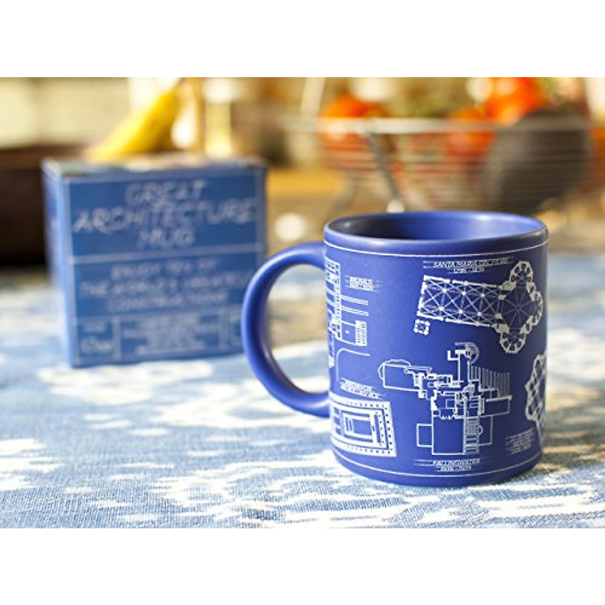 The Unemployed Philosophers Guild Architecture Coffee Mug - Architectural Drawings of Famous Buildings - from Classic to Classical - Comes in a Fun Gift Box