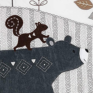 Lambs & Ivy Woodland Forest Animal Nursery 5-Piece Baby Crib Bedding Set - Gray