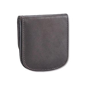 Taxi Wallet® - TW14-COFFEE BEAN - Soft Leather (Dark Brown) - Compact, Front Pocket Folding Wallet - For Cards, Coins, Bills, ID (Men & Women)
