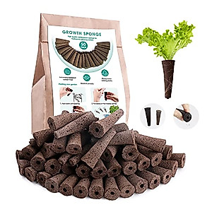VIC VSEE 50 Pack Grow Sponges for Hydroponics, Replacement Seed Starter Pods Compatible with AeroGarden, Root Growth Sponges Refill Pods for Hydroponics Growing System