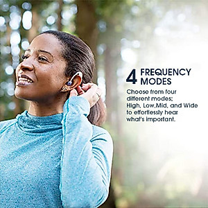 Digital Hearing Amplifier by Britzgo BHA-220. 500hr Battery Life, Modern Blue, Doctor and Audiologist Designed