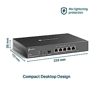 TP-Link ER7206 | Multi-WAN Professional Wired Gigabit VPN Router | Increased Network Capacity| SPI Firewall | Omada SDN Integrated (Renewed)